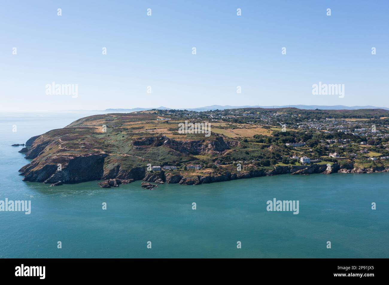 Howth, co. Dublin / Ireland - September 2020 : Aerial view of The Baily ...