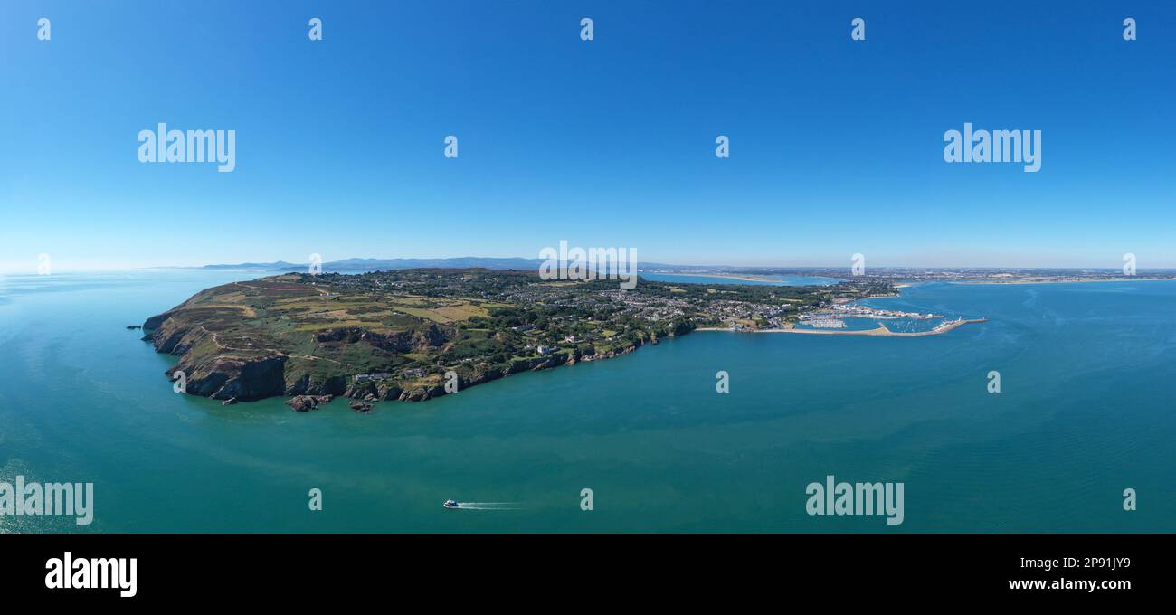 Howth, co. Dublin / Ireland - September 2020 : Aerial view of The Baily ...