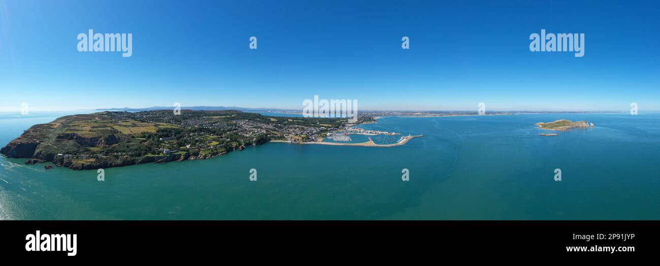 Howth, co. Dublin / Ireland - September 2020 : Aerial view of The Baily ...