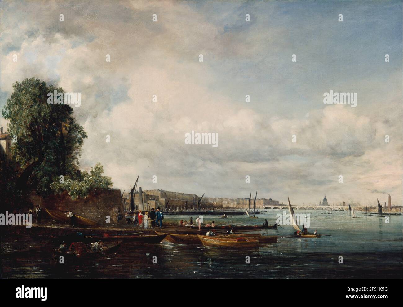 Waterloo Bridge circa 1820 by John Constable Stock Photo - Alamy