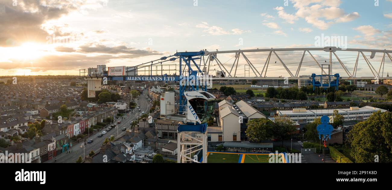 Dublin, Ireland : Aerial view of Dublin city Stoneybatter and ...