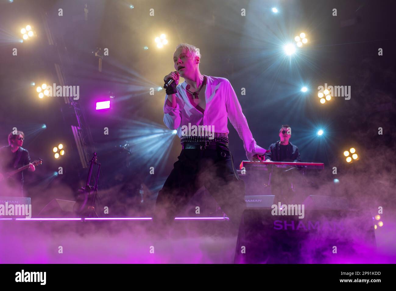 'Moscow. Singer SHAMAN (Yaroslav Dronov) performs at a solo concert at ...