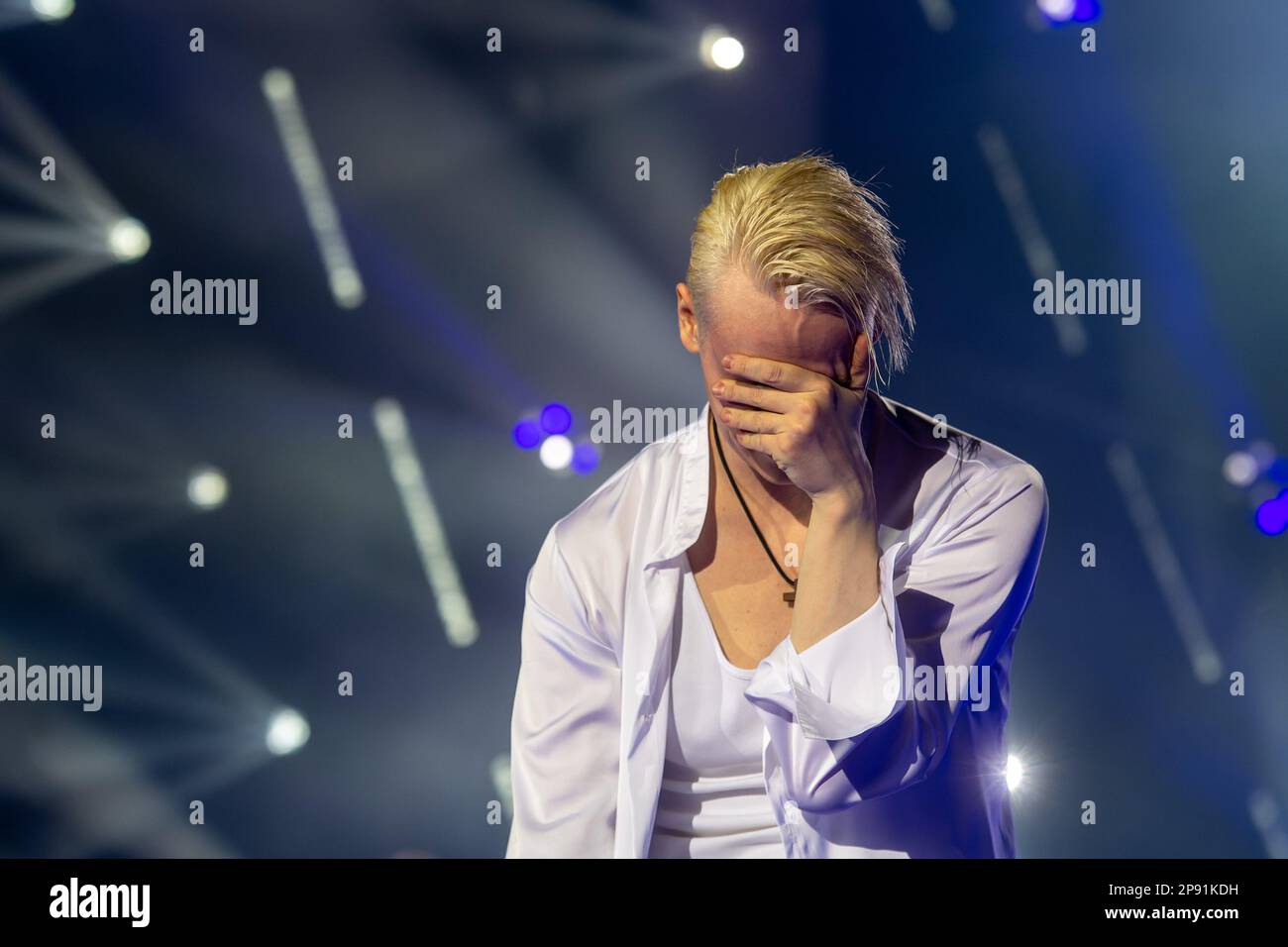 'Moscow. Singer SHAMAN (Yaroslav Dronov) performs at a solo concert at ...