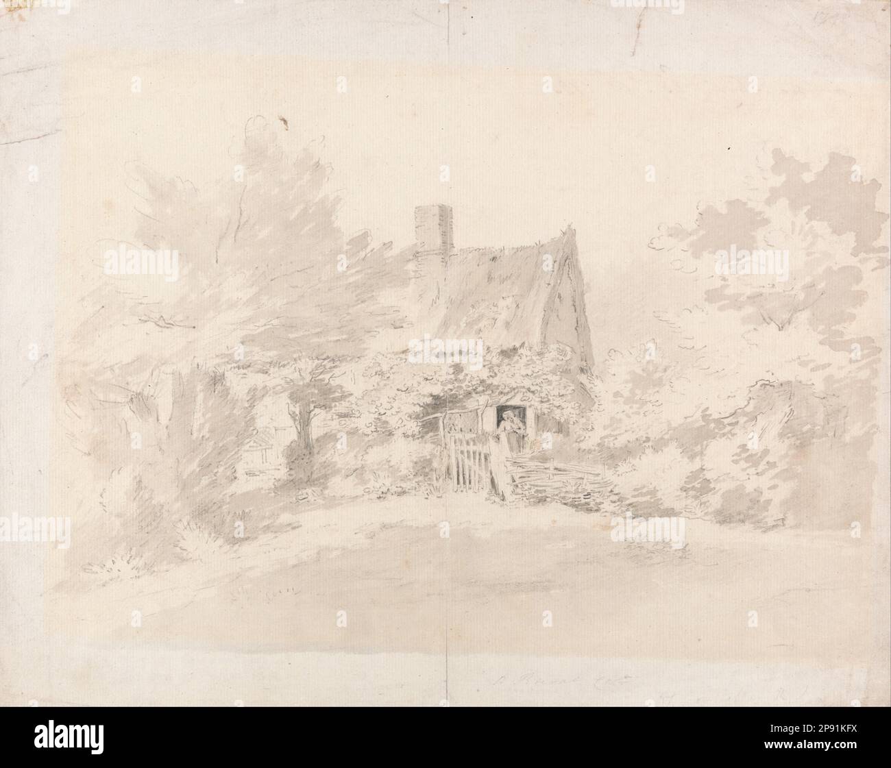 Cottage among Trees circa 1795 by John Constable Stock Photo - Alamy