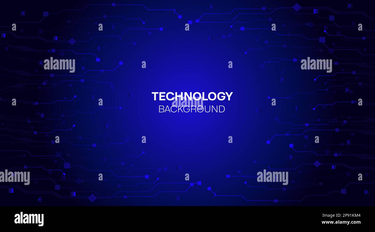 Concept of quantum computer technology, internet, technological science ...