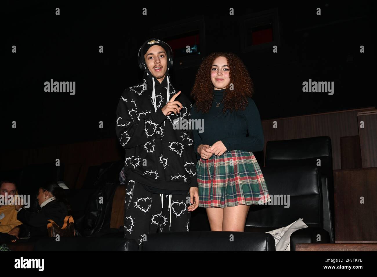 London, UK. 9th March 2023. Amazing Arabella and JD The Kid inside Vue ...