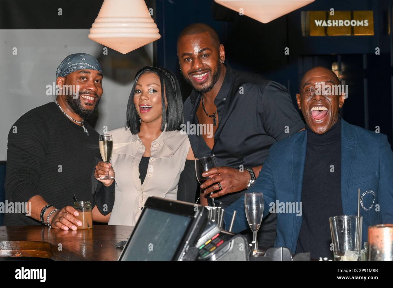 London, UK. 9th March 2023. Kule, Precious Muir, Ben Ofoedu and MC DT ...