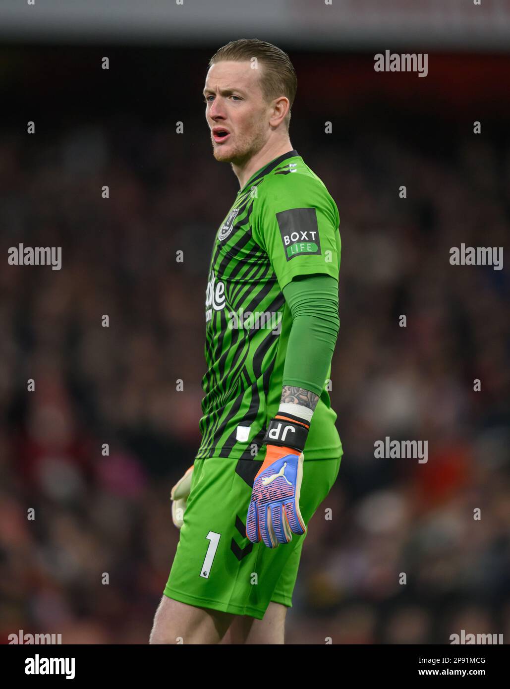 Arsenal v Everton - Premier League - Emirates Stadium Everton's, Jordan ...