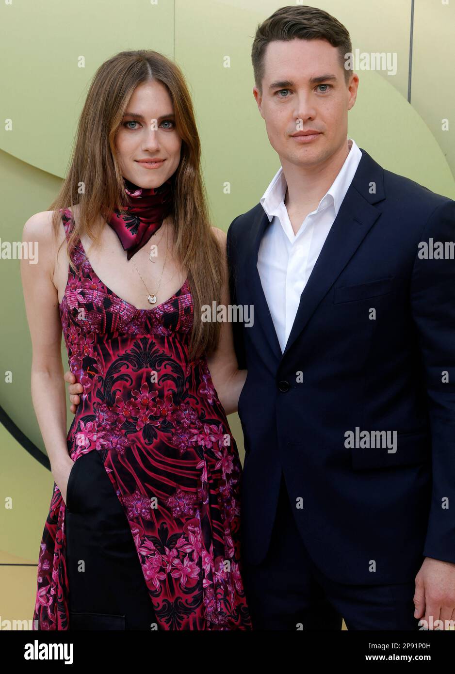 Allison Williams and Alexander Dreymon attend at the Versace FW23 Show held at the Pacific ...