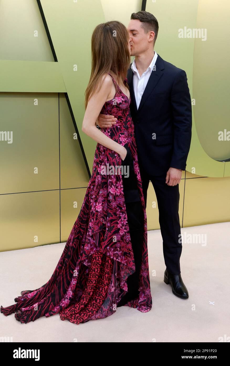 attends at the Versace FW23 Show held at the Pacific Design Center in ...