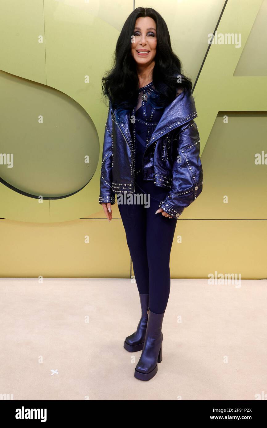 Cher attends at the Versace FW23 Show held at the Pacific Design Center ...