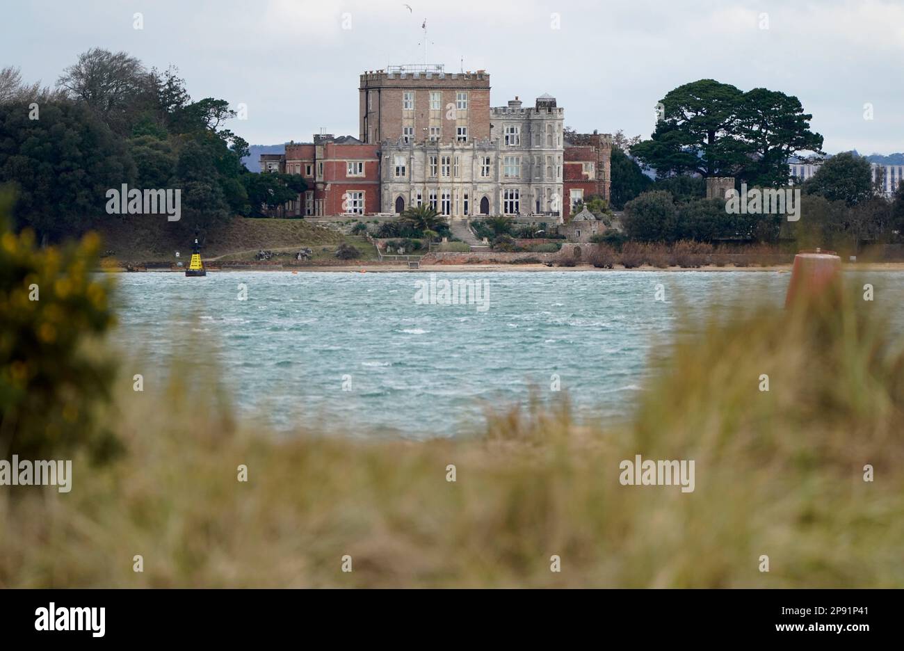 A view of Brownsea Castle on Brownsea Island in Dorset. Originally a ...