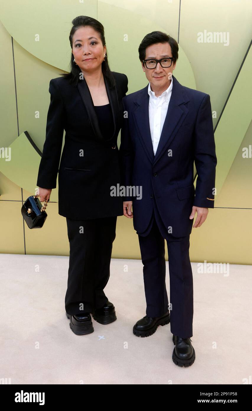 Echo Quan and Jonathan Ke Quan attend at the Versace FW23 Show held at ...