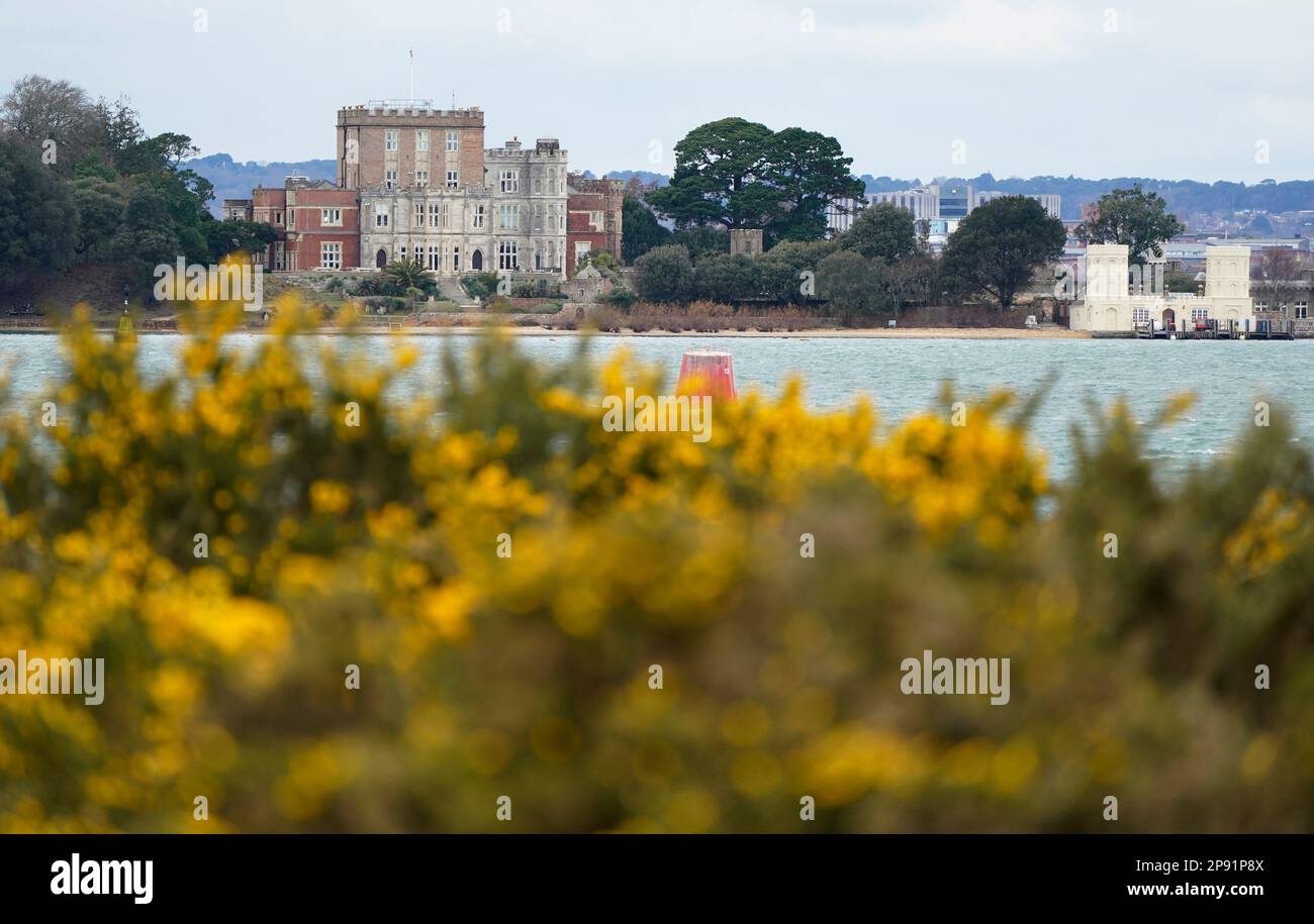 A view of Brownsea Castle on Brownsea Island in Dorset. Originally a ...