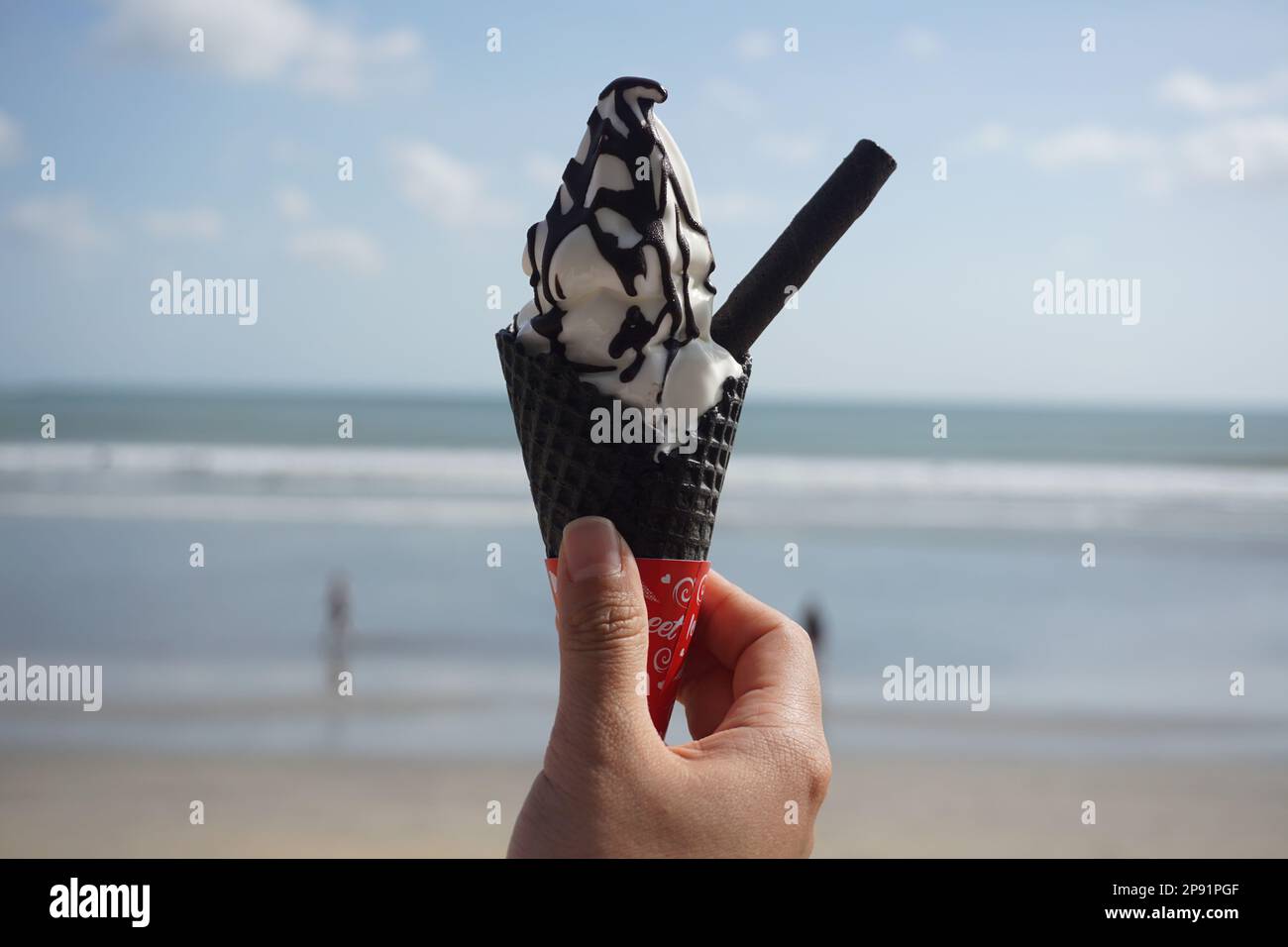 Ice Cream Cone Beach Stock Photo - Alamy