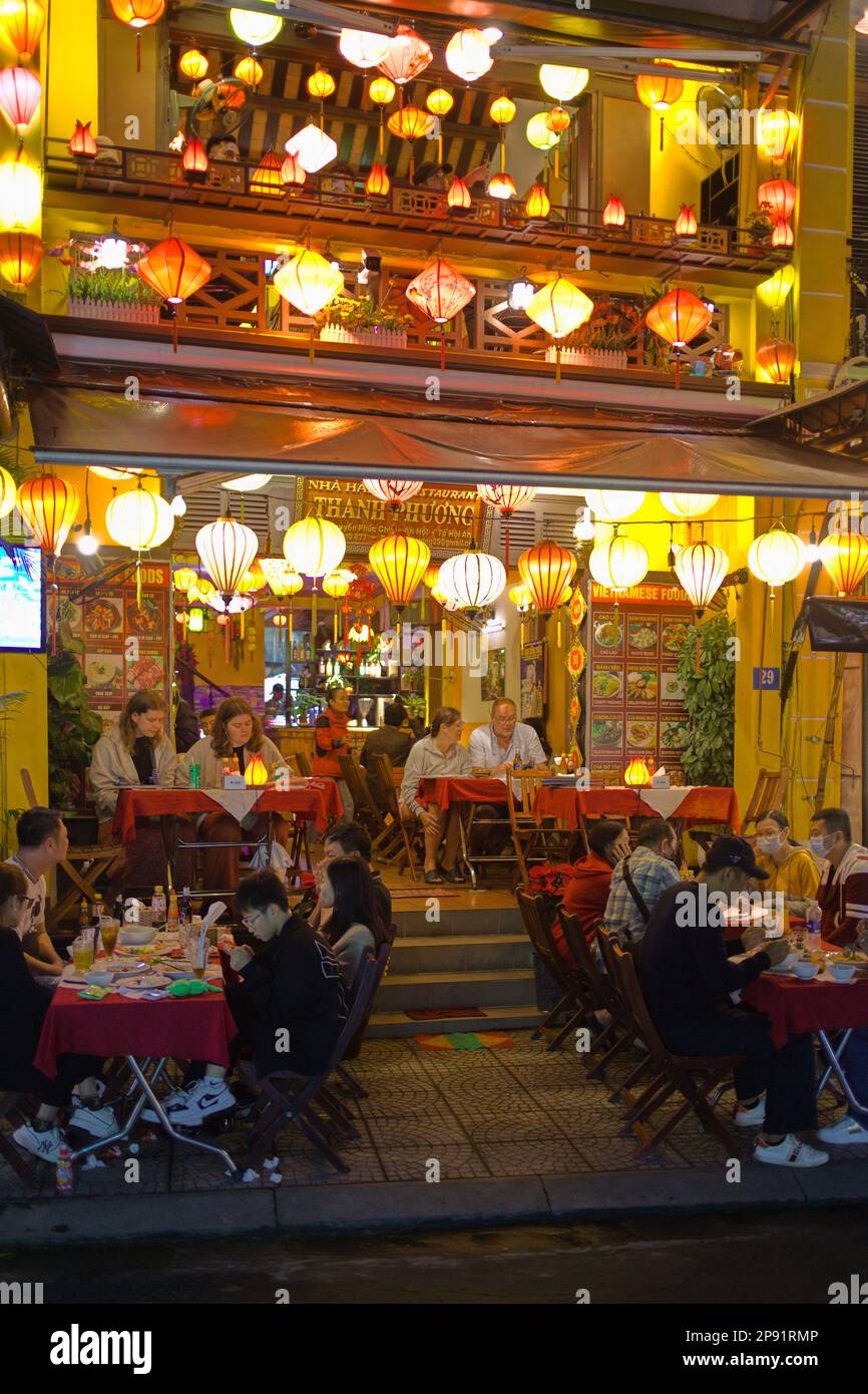 Vietnam, Hoi An, street scene, restaurant Stock Photo - Alamy