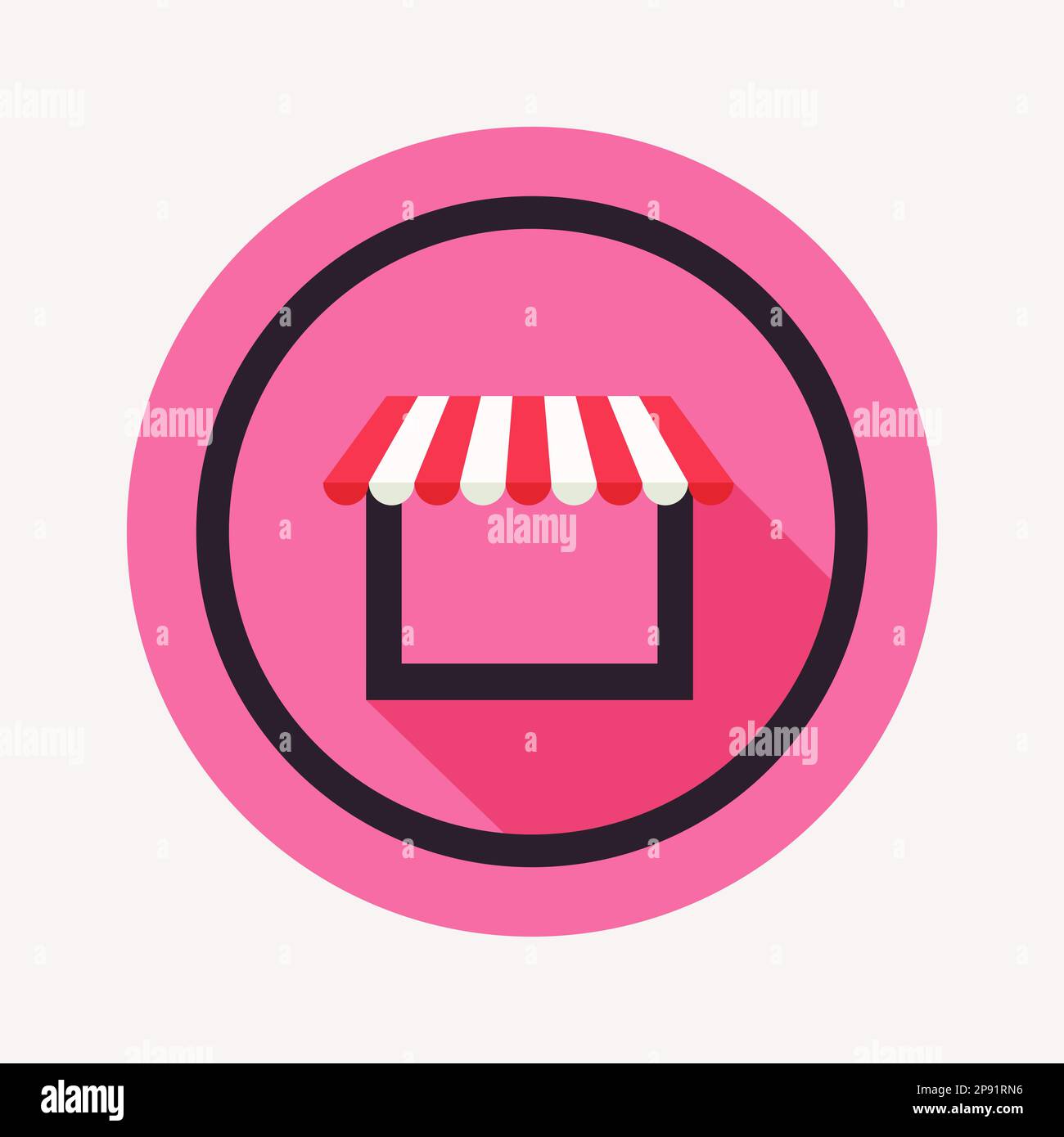 Shop icon on a white background. Flat design. Vector illustration Stock ...