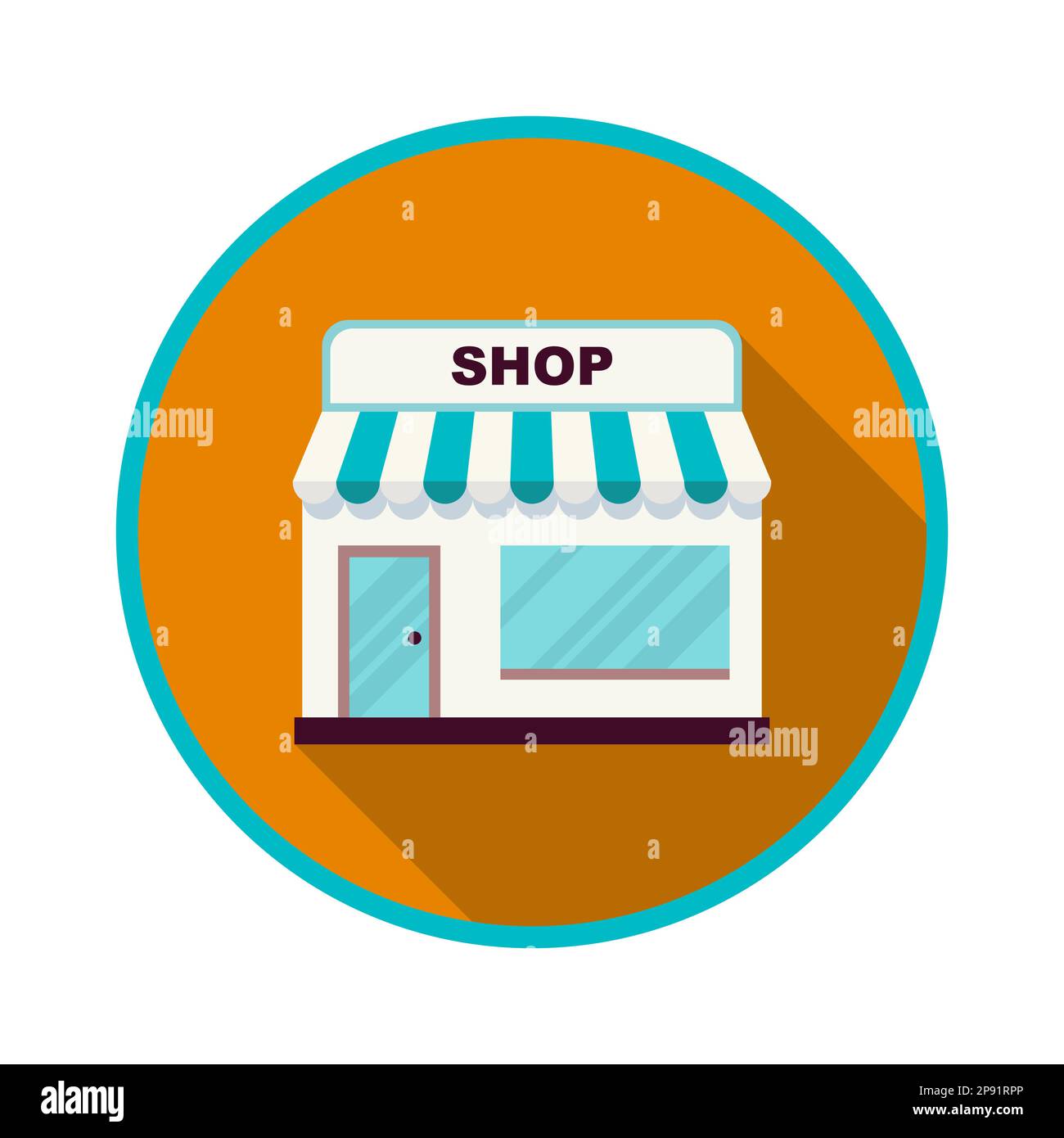 Shop icon on a white background. Flat design. Vector illustration Stock ...