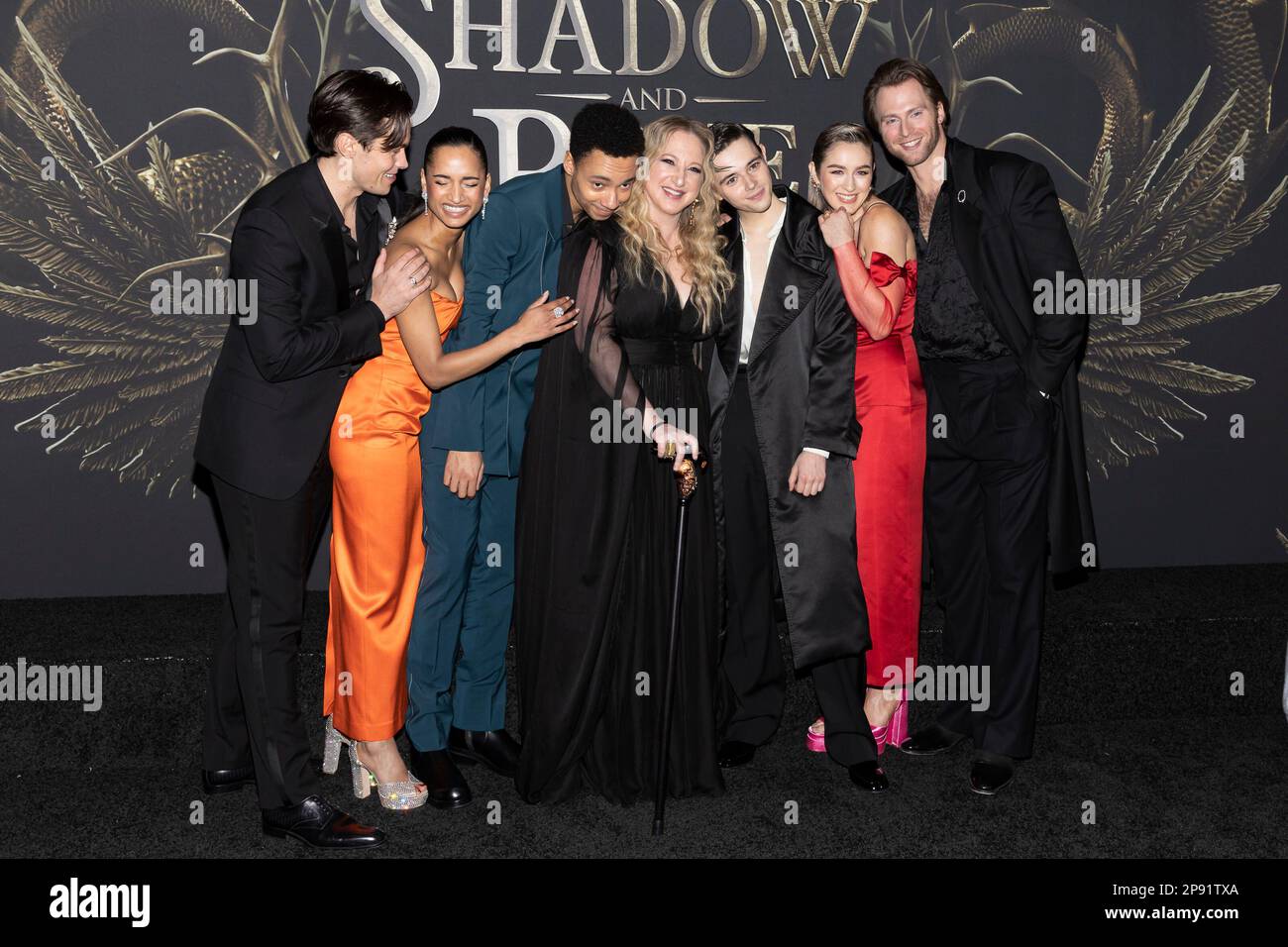 Los Angeles, USA. 09th Mar, 2023. Freddy Carter, Amita Suman, Kit Young, Leigh Bardugo, Jack ...