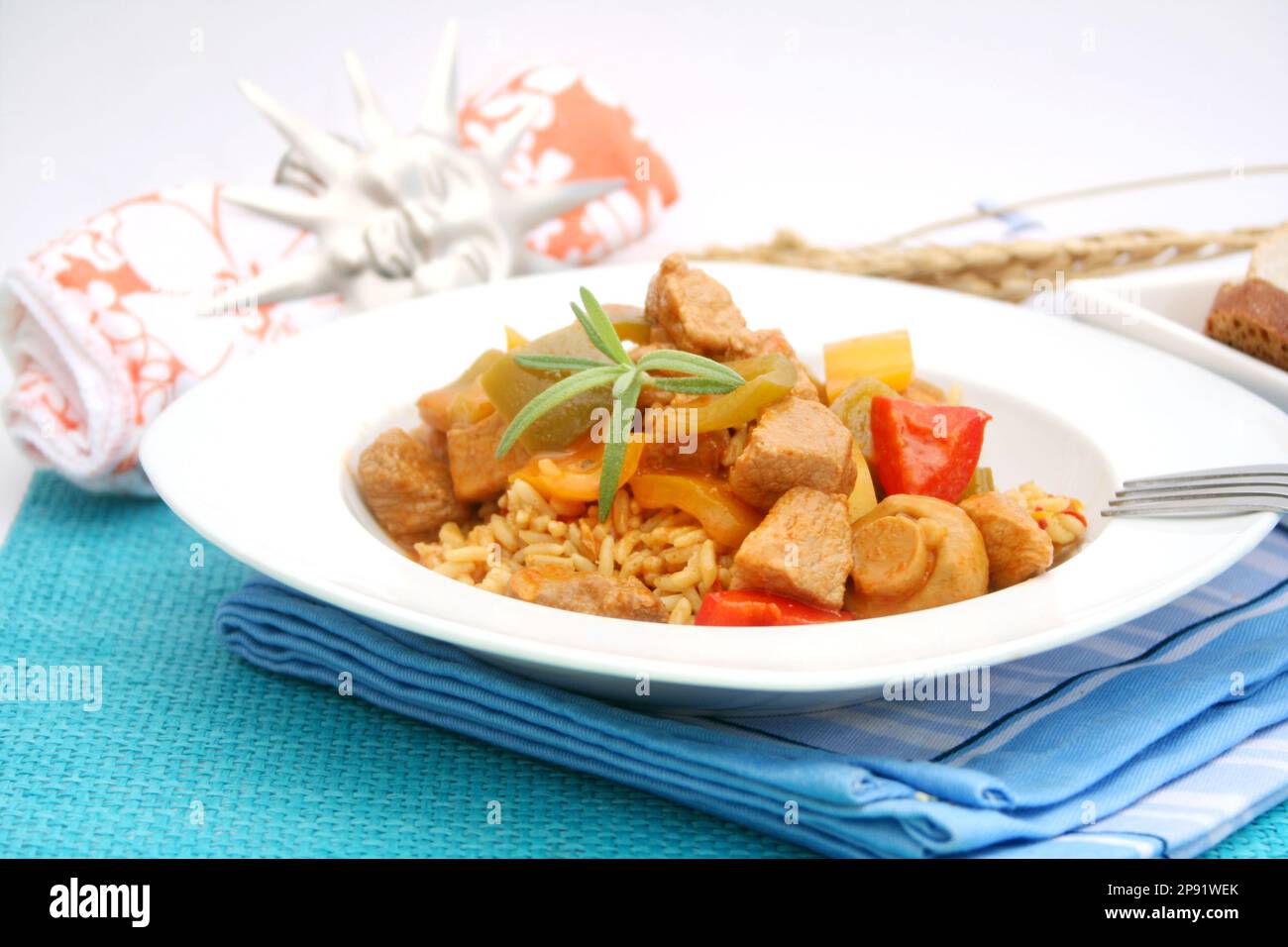 Goulash With Rice Stock Photo - Alamy