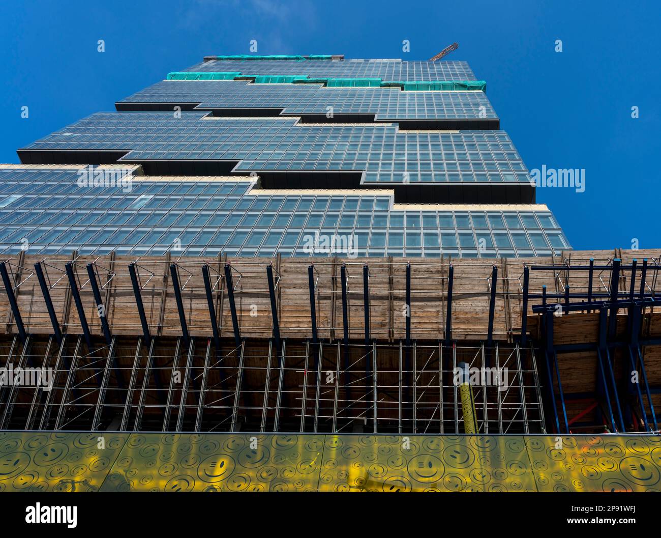 Scaffolding On The New Construction Of A High-rise Building At ...