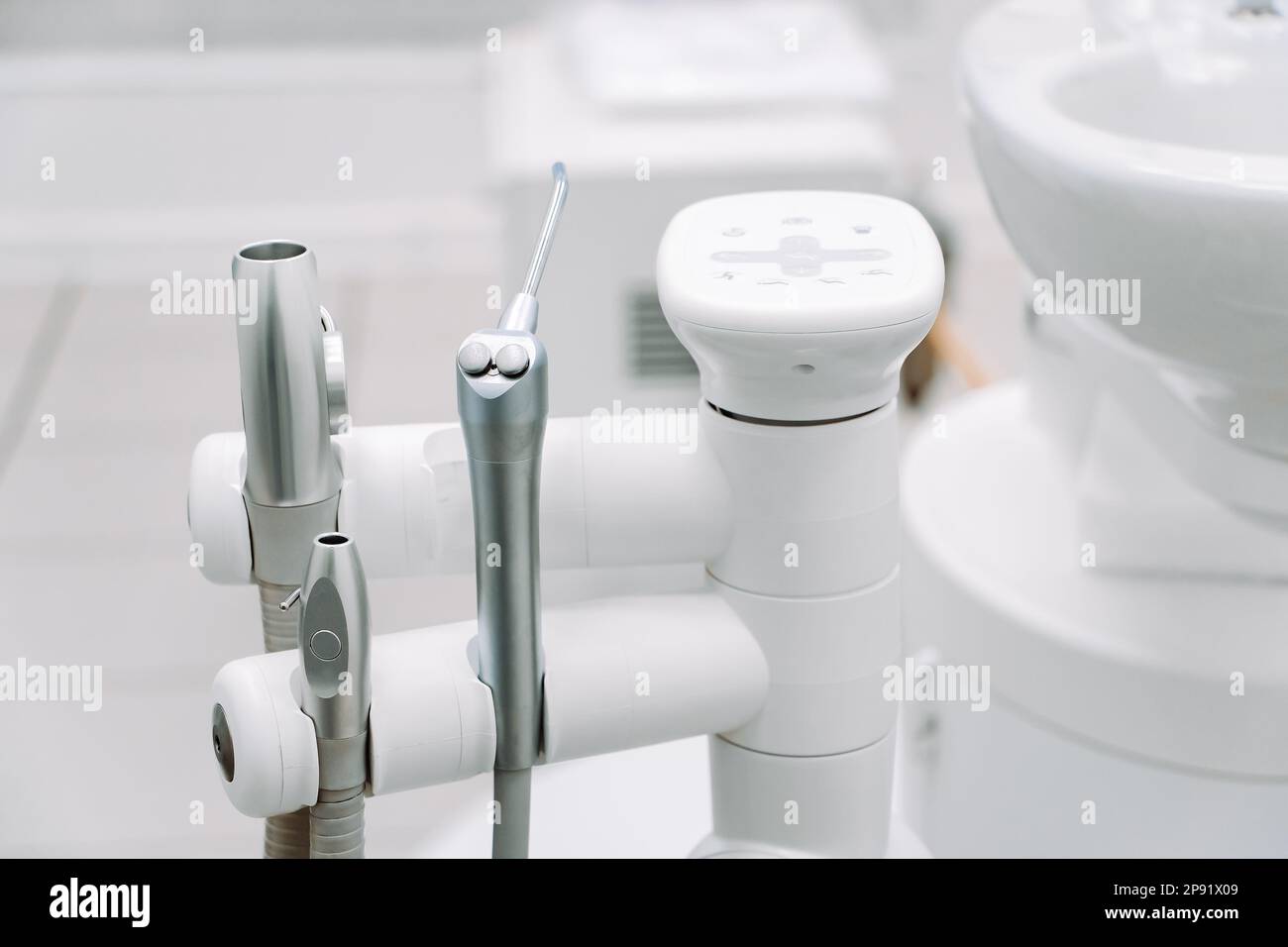 Modern dental equipment in dentist clinic. Dentists tools for treatment ...