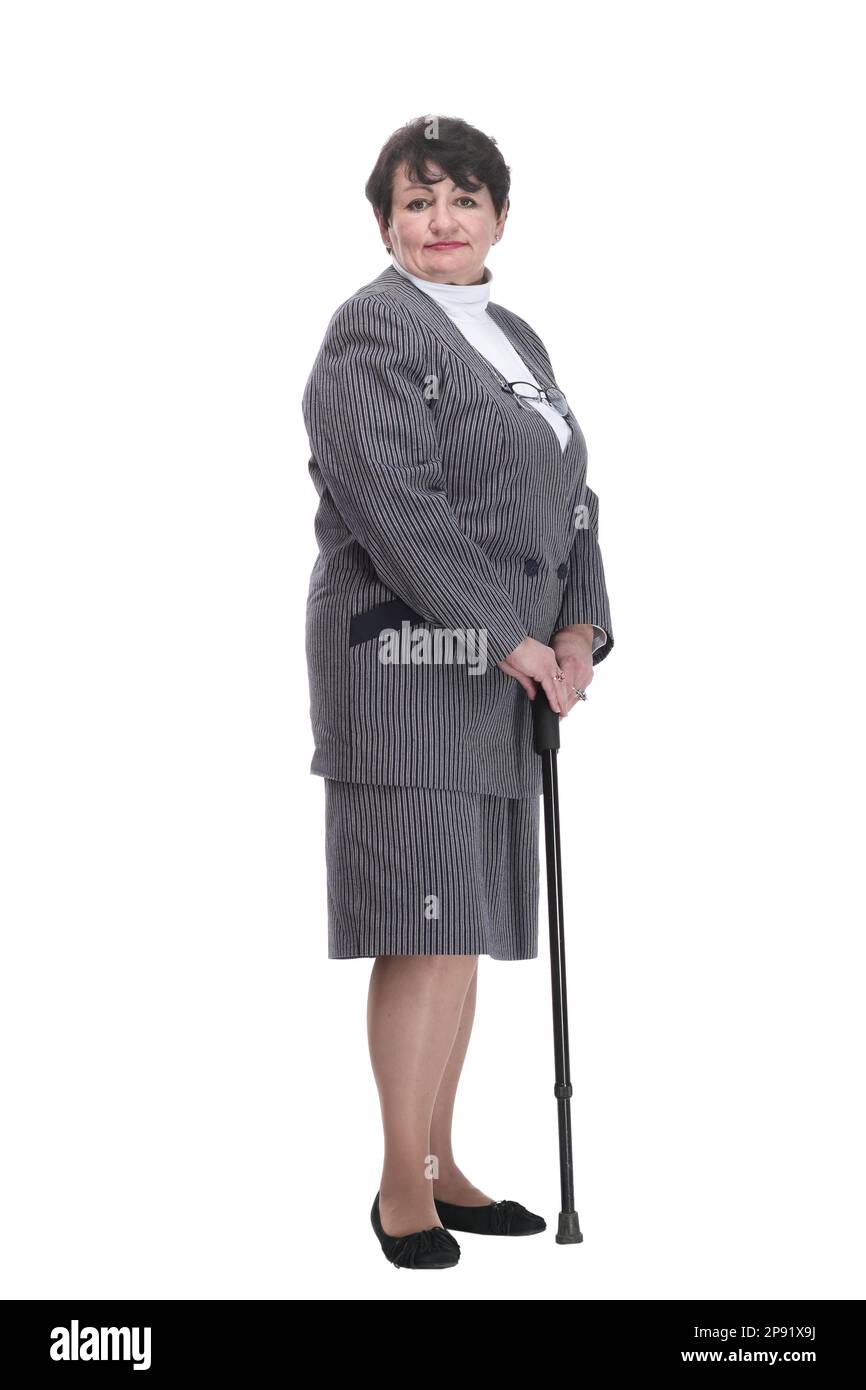 Elegant old lady with walking stick hi-res stock photography and images ...