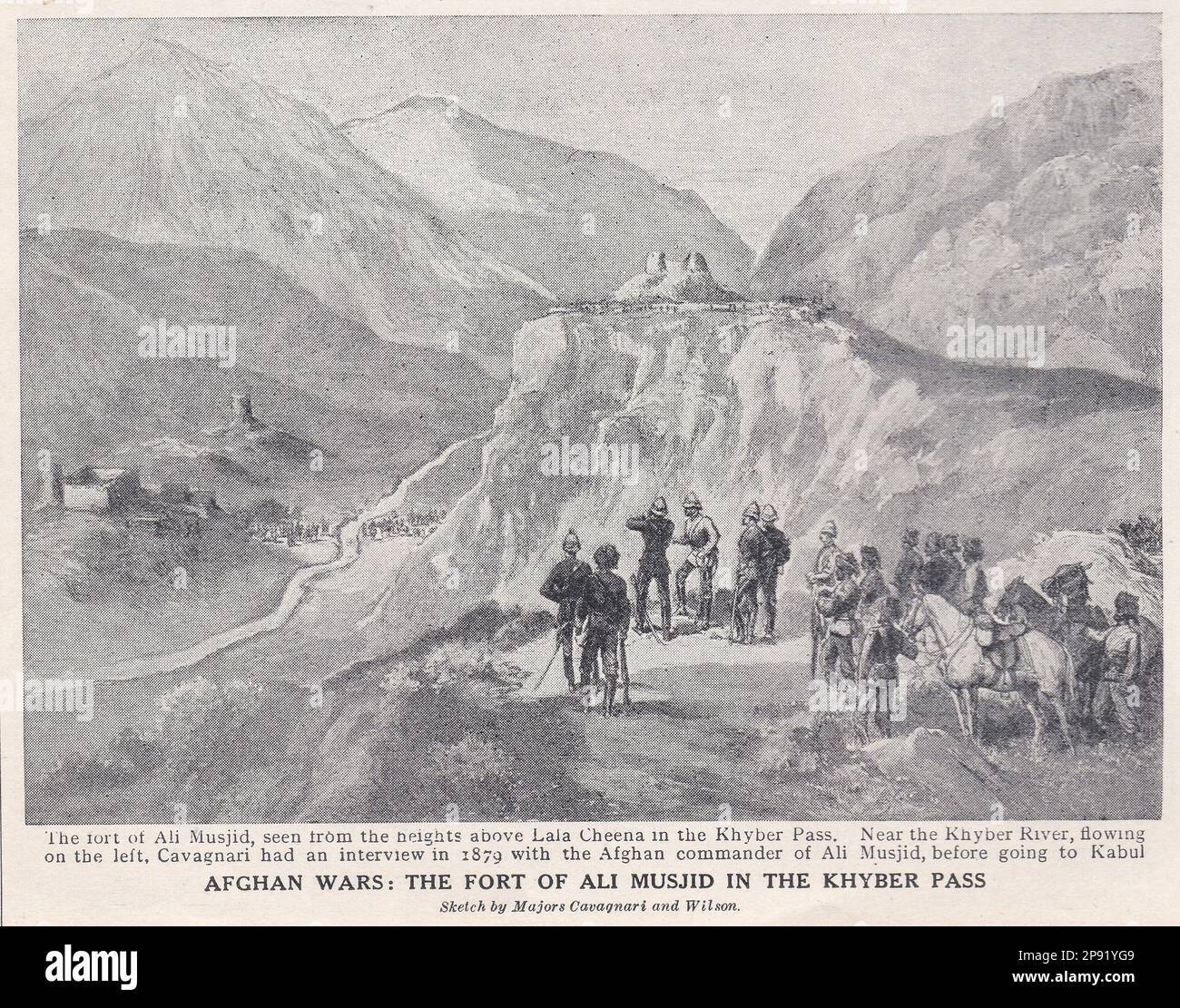 Afghan Wars - The Fort of Ali Musjid in the Khyber Pass Stock Photo - Alamy