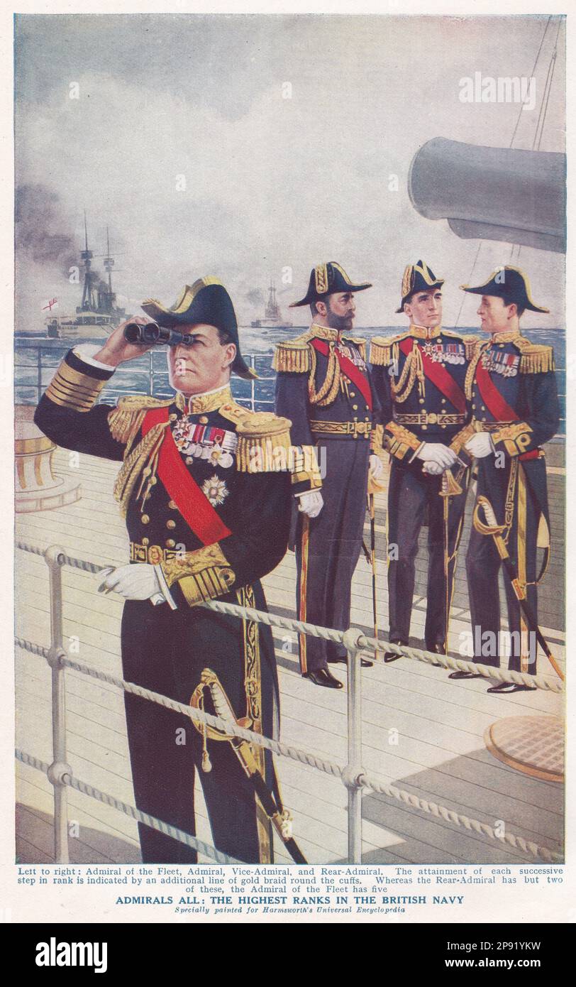 Admirals All: The highest ranks in the British Navy Stock Photo - Alamy