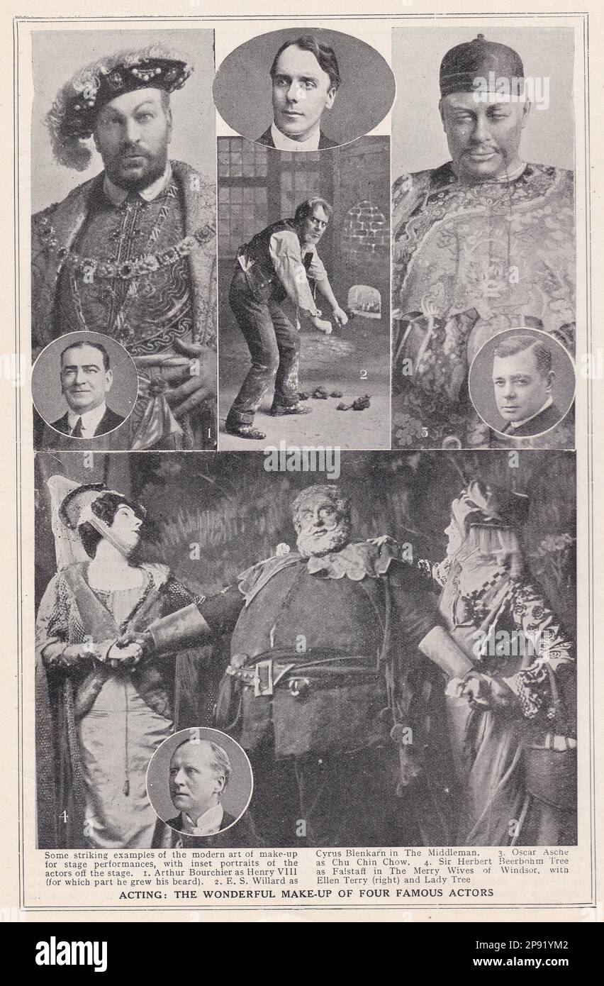 Acting - Arthur Bourchier, F. S. Willard, Oscar Asche and Sir Herbert ...