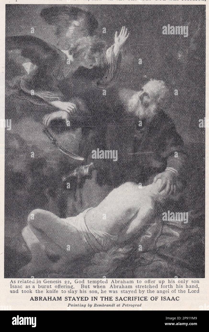 Abraham stayed in the sacrifice of Isaac Stock Photo - Alamy