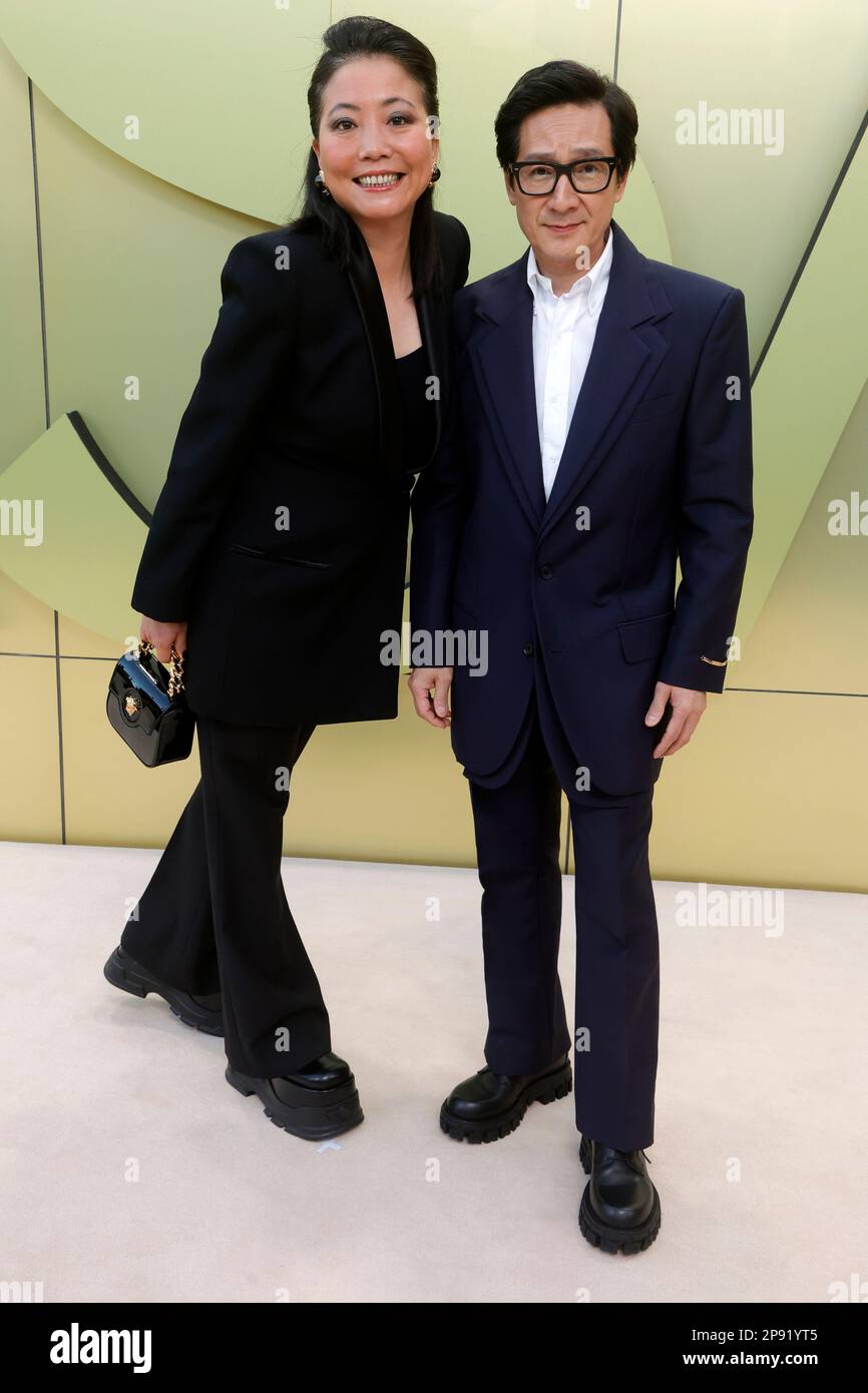 9 March 2023 -West Hollywood, California - Corinna Ke Quan, Ke Huy Quan. Versace FW23 Show held ...