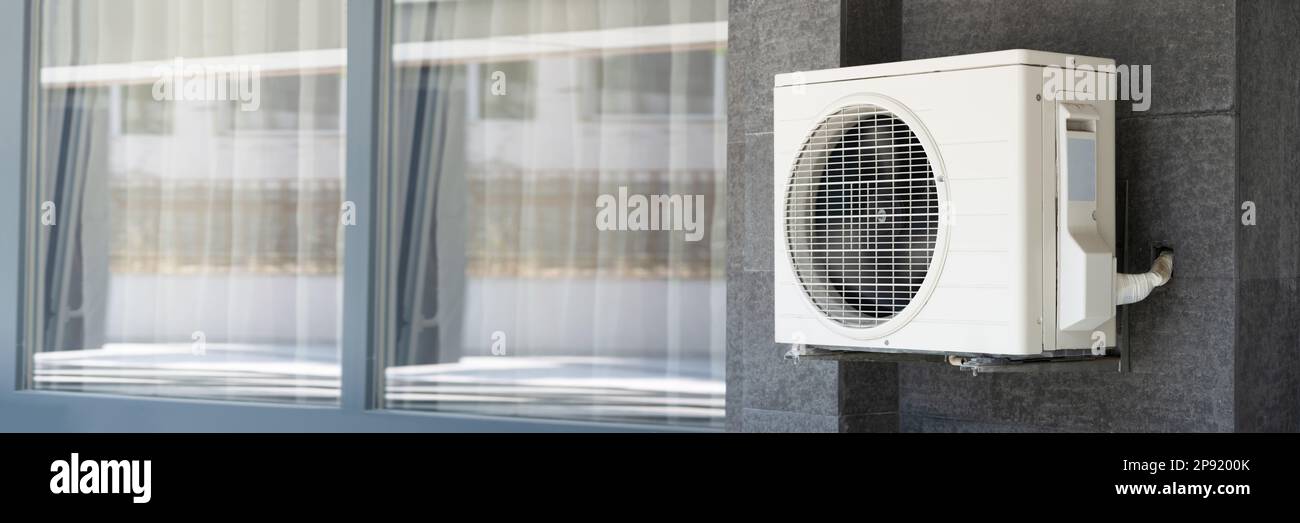 Air Conditioner And Heat Pump. Split HVAC System Unit Stock Photo - Alamy