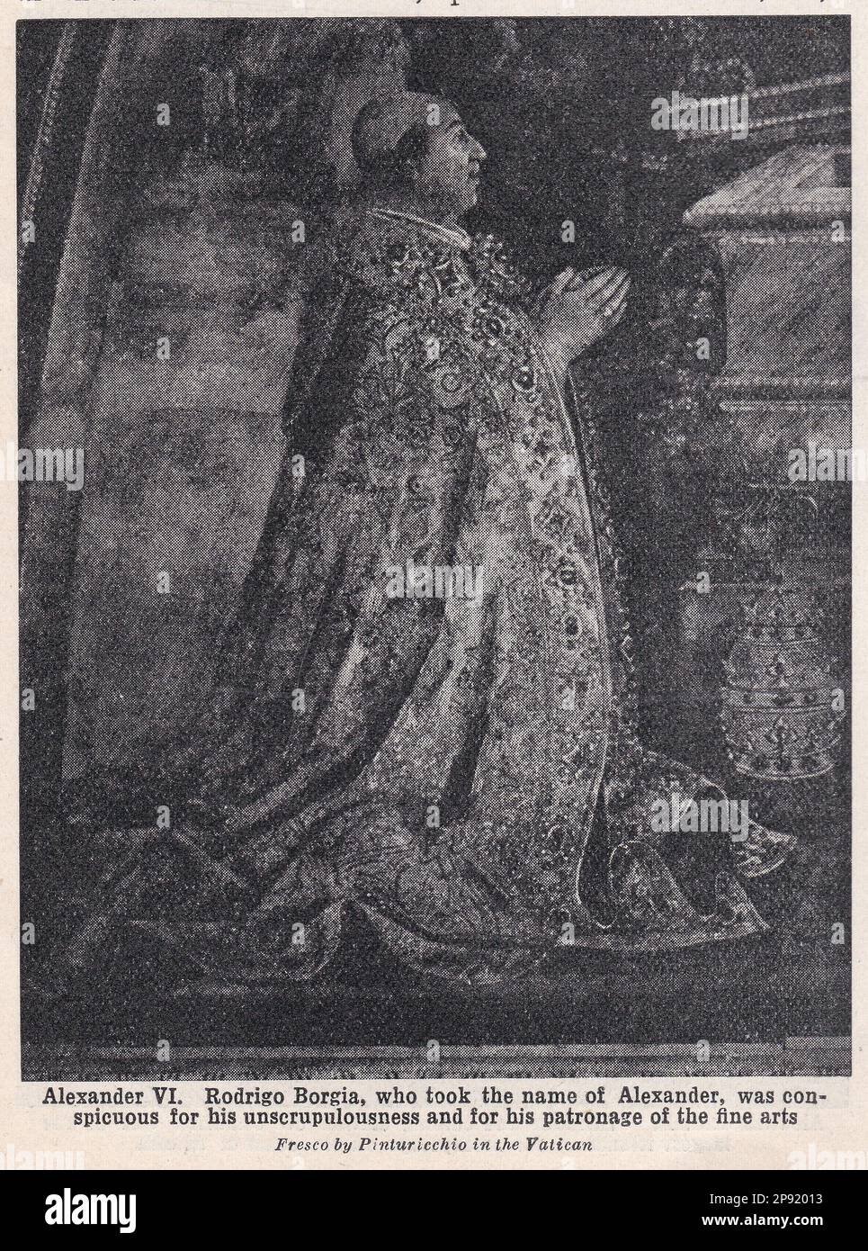 Alexander VI - Rodrigo Borgia Stock Photo - Alamy