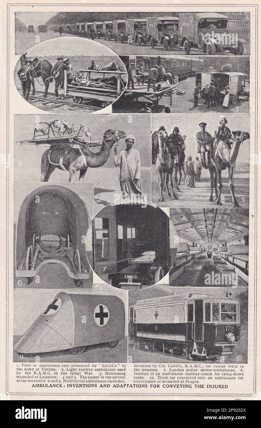 Ambulance - Inventions and adaptations for conveying the injured Stock ...