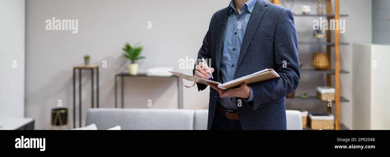 Real Estate House Appraisal And Home Check Stock Photo - Alamy