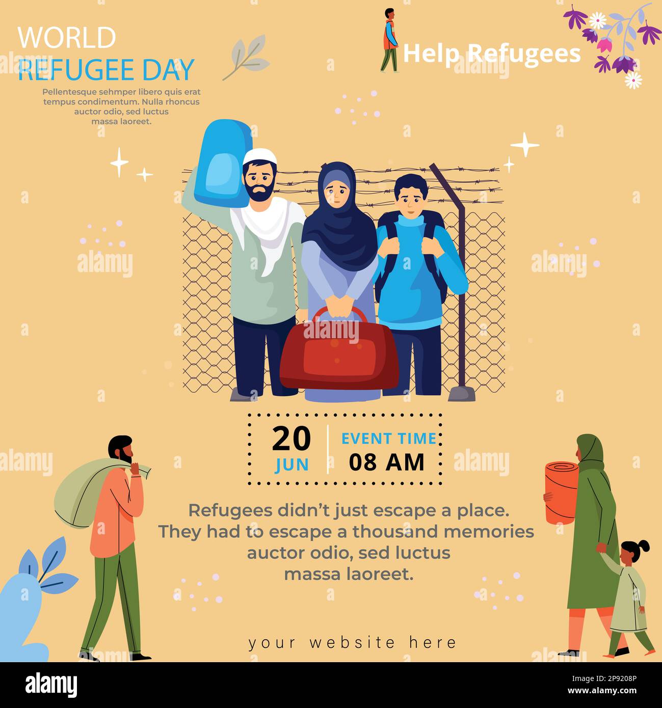 Refugee support Stock Vector Images - Alamy