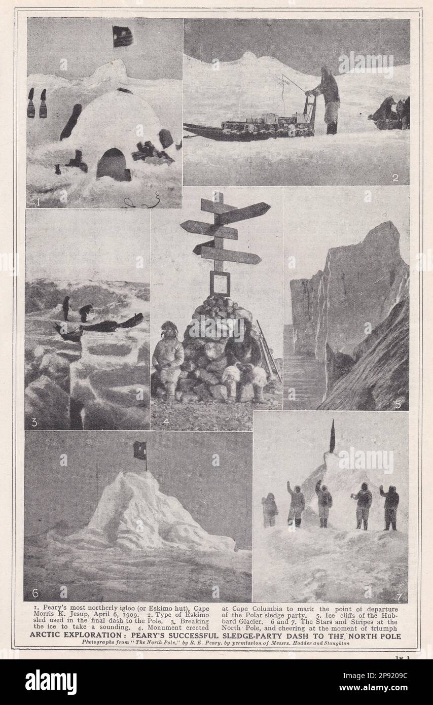 Arctic Exploration - Peary's successful sledge-party dash to the North ...