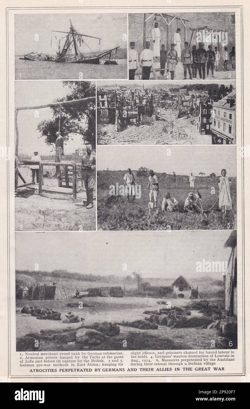 Atrocities perpetrated by Germans and their allies in the Great War ...