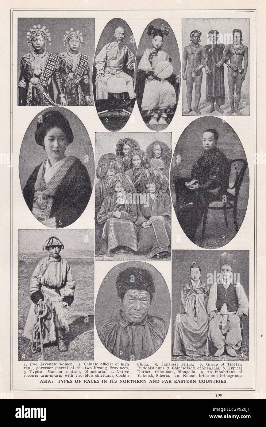 Asia - Types of races in its northern and far eastern countries 1900s ...