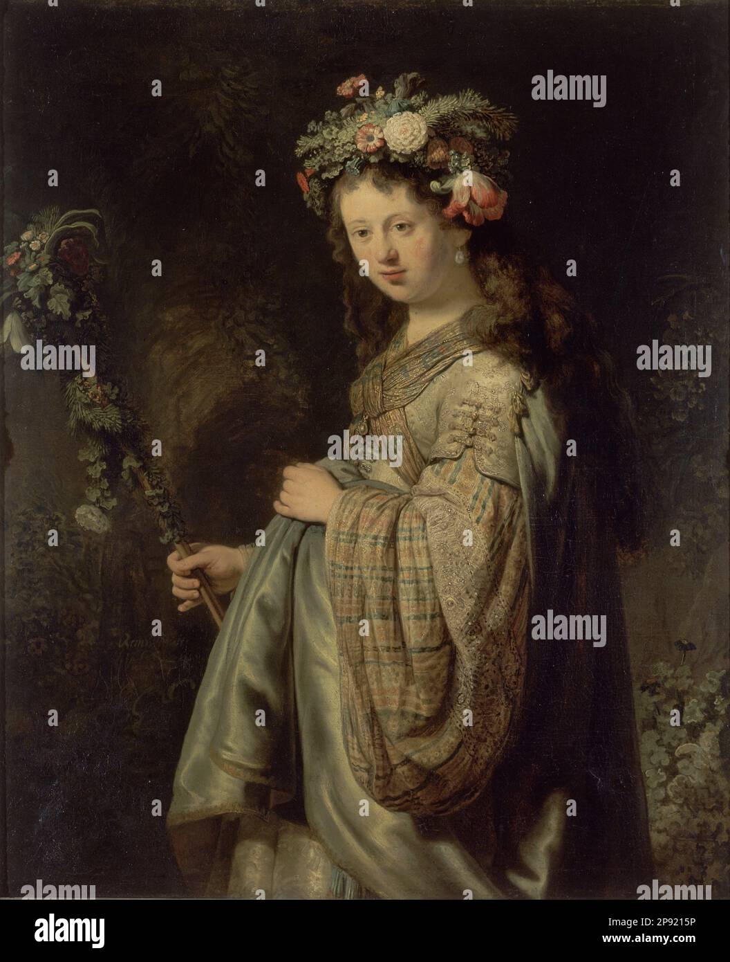 Flora 1634 by Rembrandt Stock Photo - Alamy