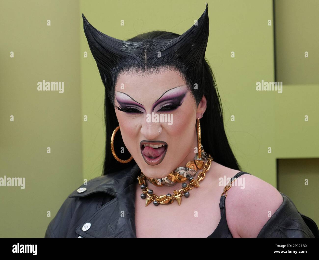 Gottmik arrives at the Versace FW23 Show held at the Pacific Design ...