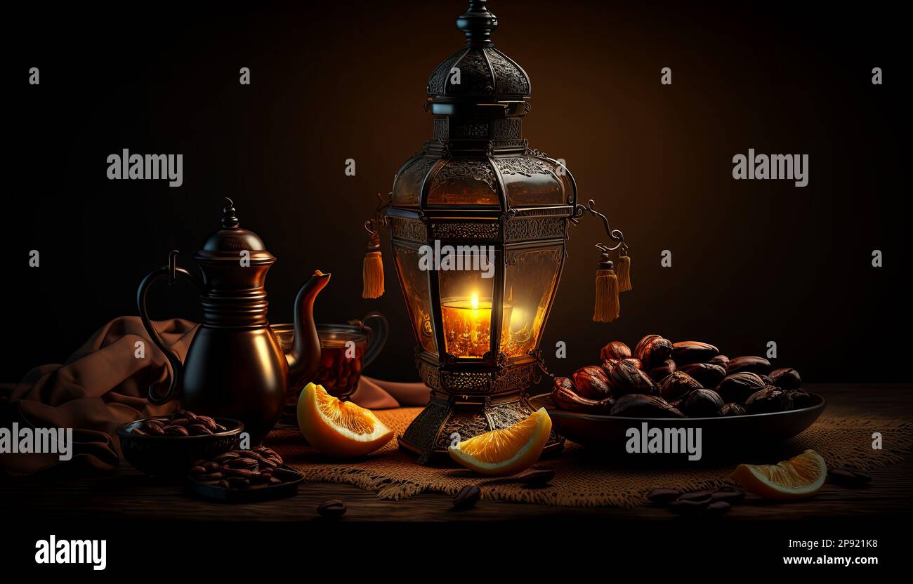 Muslim family eating suhoor hi-res stock photography and images - Alamy