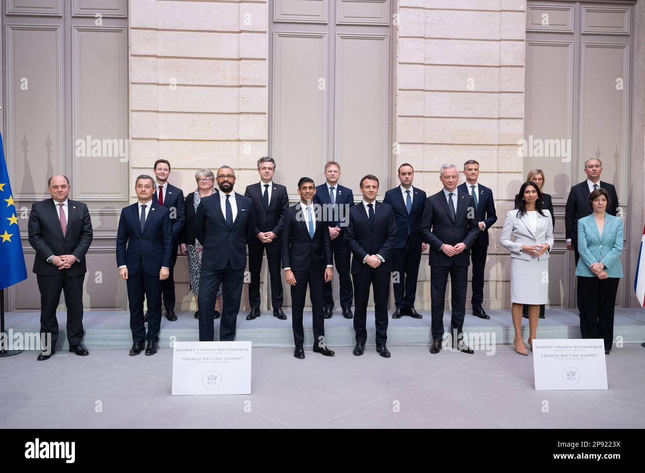 Paris, France. 10th Mar, 2023. UK Prime Minister Rishi Sunak and French ...