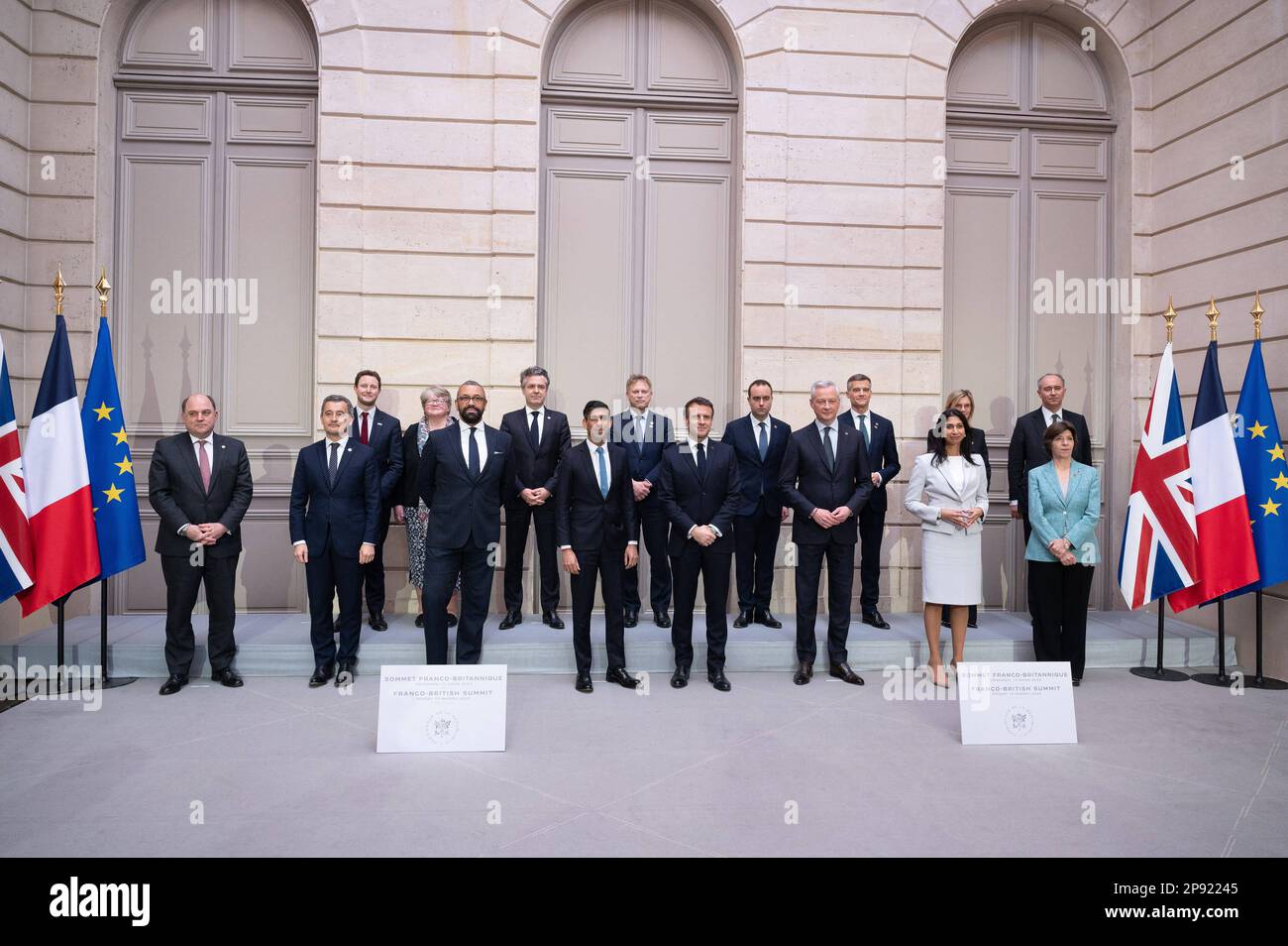 Paris, France. 10th Mar, 2023. UK Prime Minister Rishi Sunak and French ...