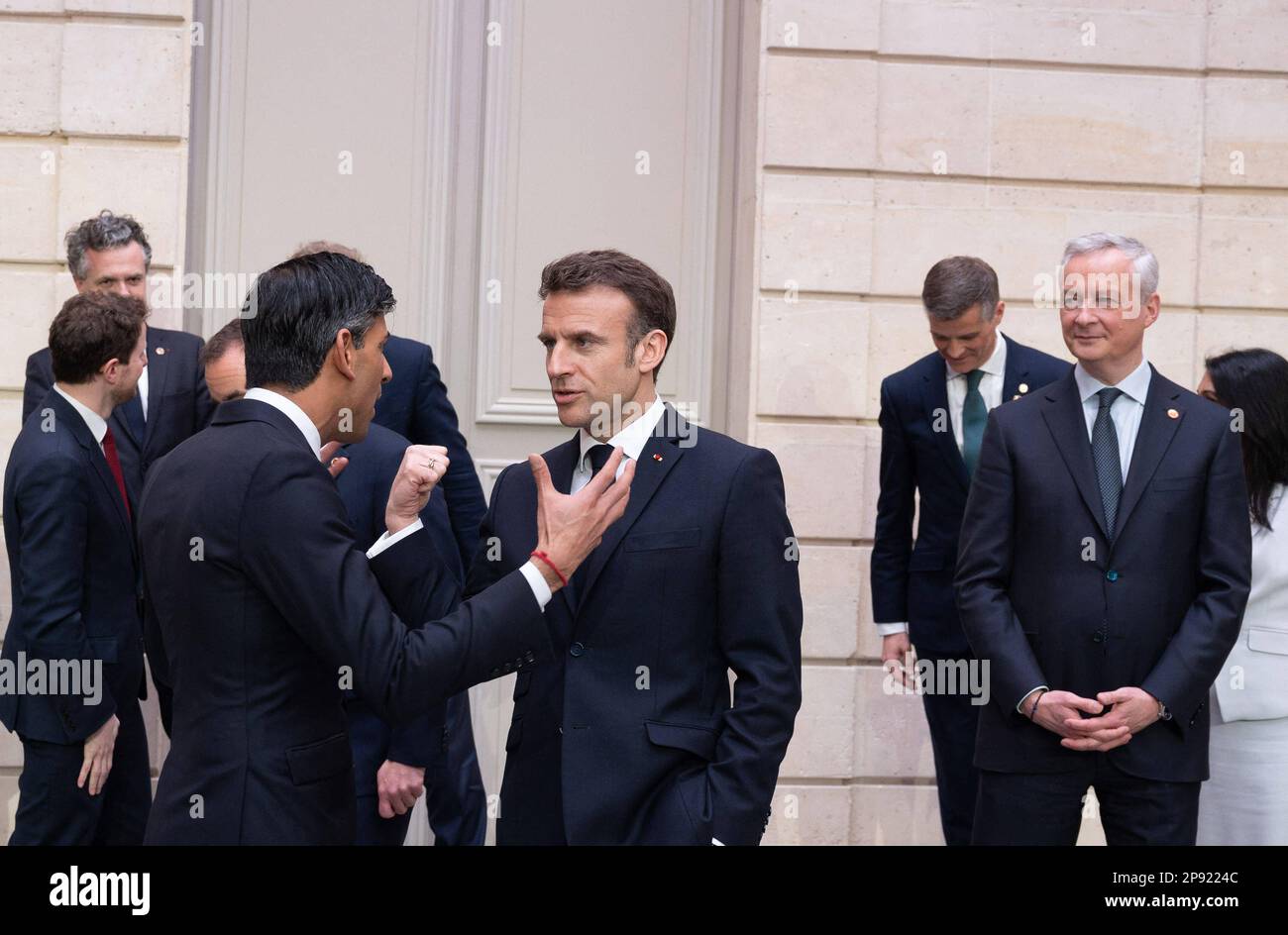 Paris, France. 10th Mar, 2023. UK Prime Minister Rishi Sunak and French ...