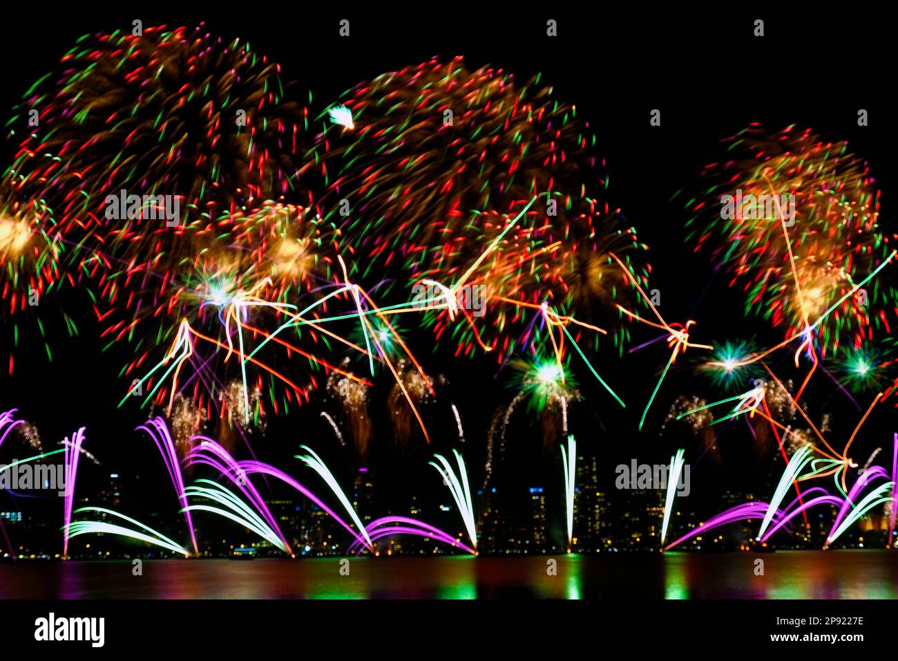 Swan River Firework Display Perth Western Australia Stock Photo - Alamy