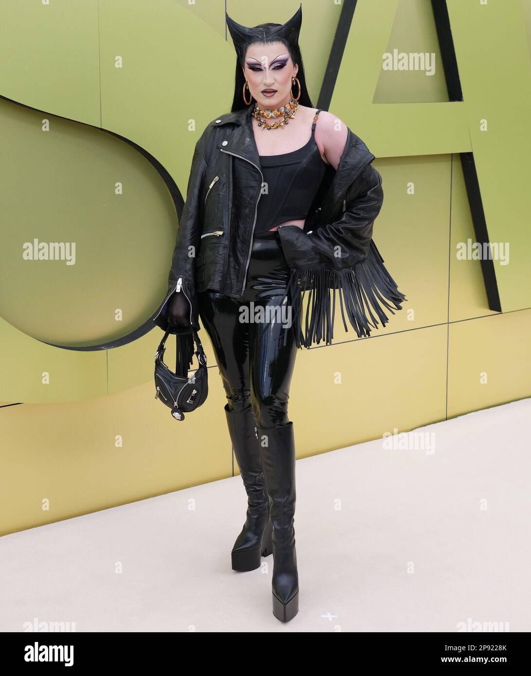 Los Angeles, USA. 09th Mar, 2023. Gottmik arrives at the Versace FW23 ...