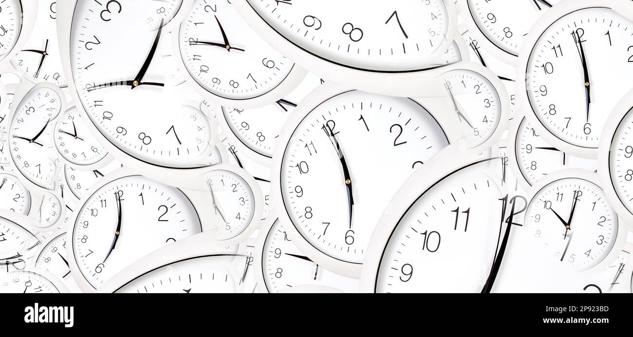 Droste effect background with infinite clock spiral. Abstract design ...