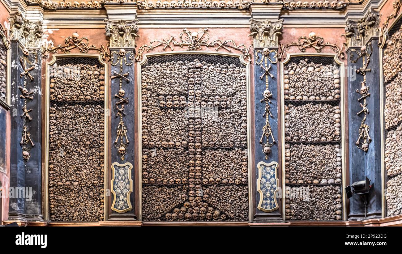 Milan, Italy - Circa August 2020. Ossuary Chapel in San Bernardino alle ...